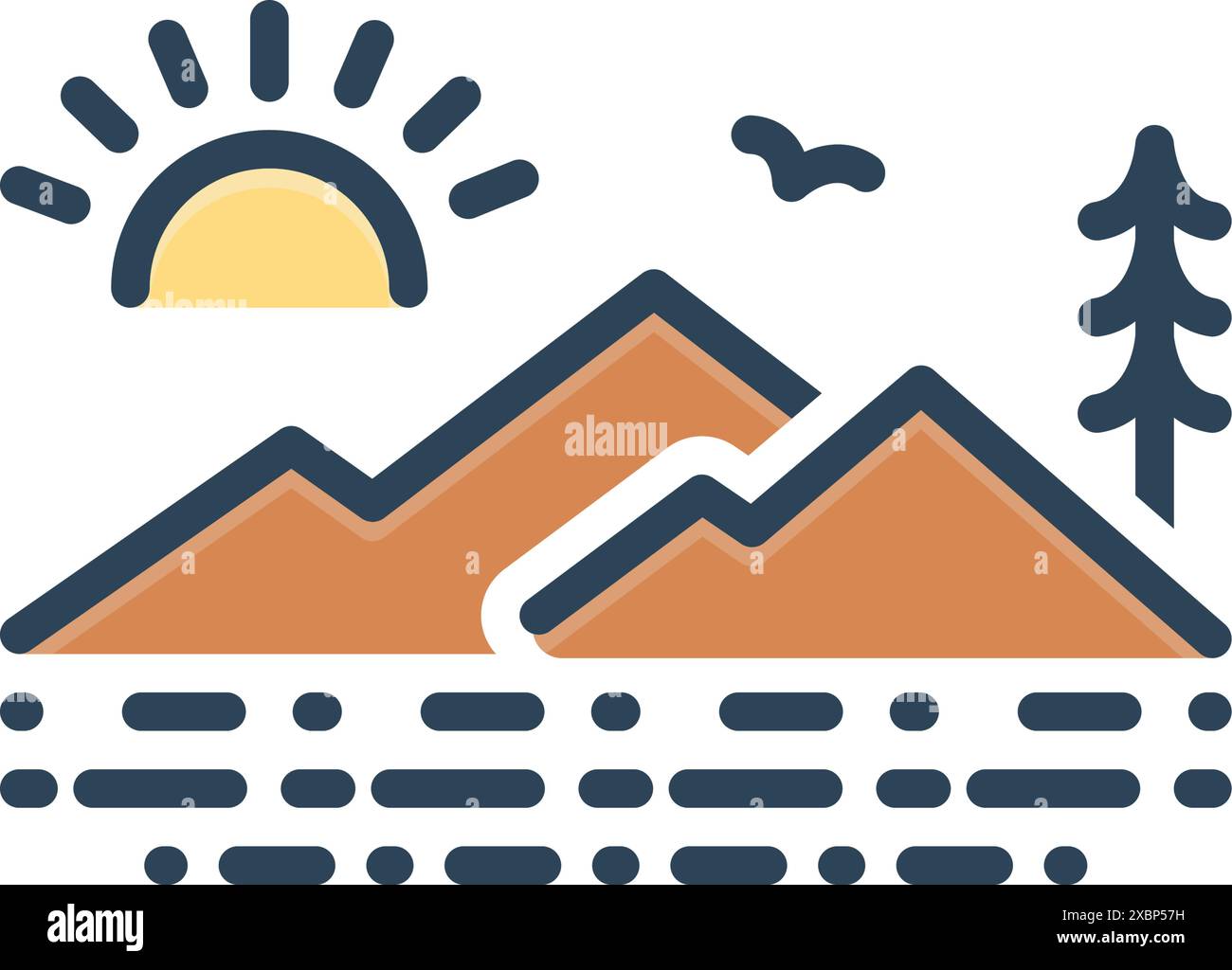 Scenery mural Stock Vector Images - Alamy