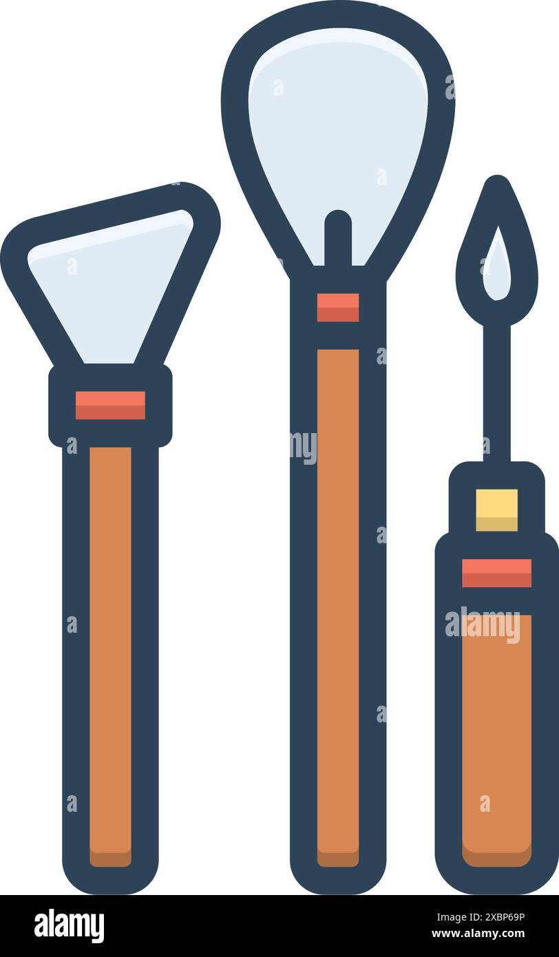Makeup cosmetics tool products Cut Out Stock Images & Pictures - Alamy