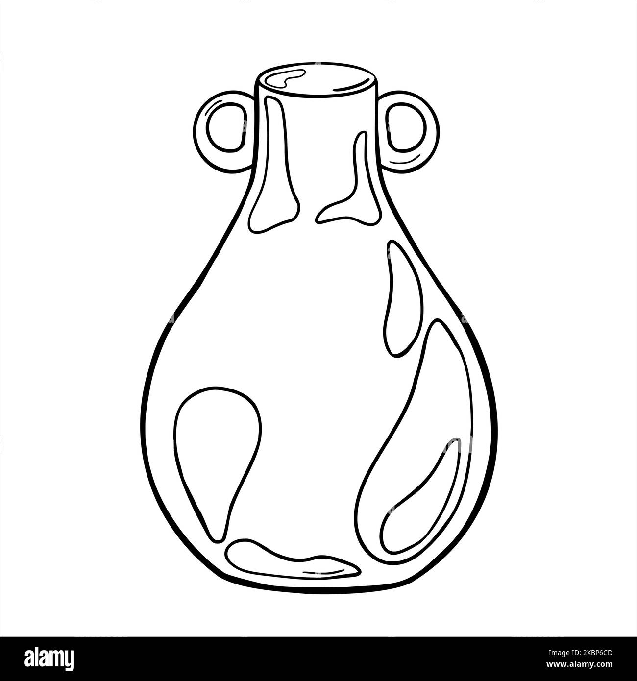 Clay pot with two handles Stock Vector Images - Alamy