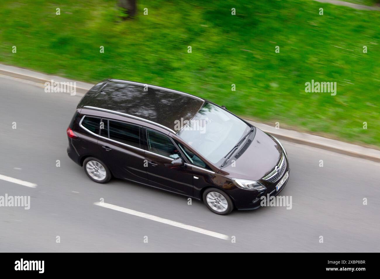 OSTRAVA, CZECH REPUBLIC - APRIL 10, 2024: Opel Zafira C facelifted MPV ...