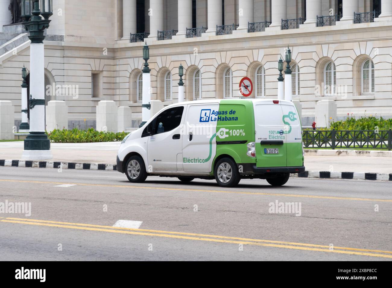 HAVANA, CUBA - AUGUST 28, 2023: Nissan e-NV200 electric van car of ...