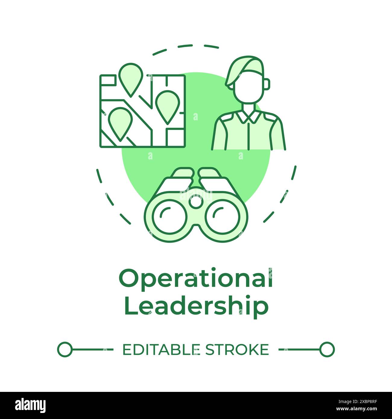 Operational leadership green concept icon Stock Vector Image & Art - Alamy