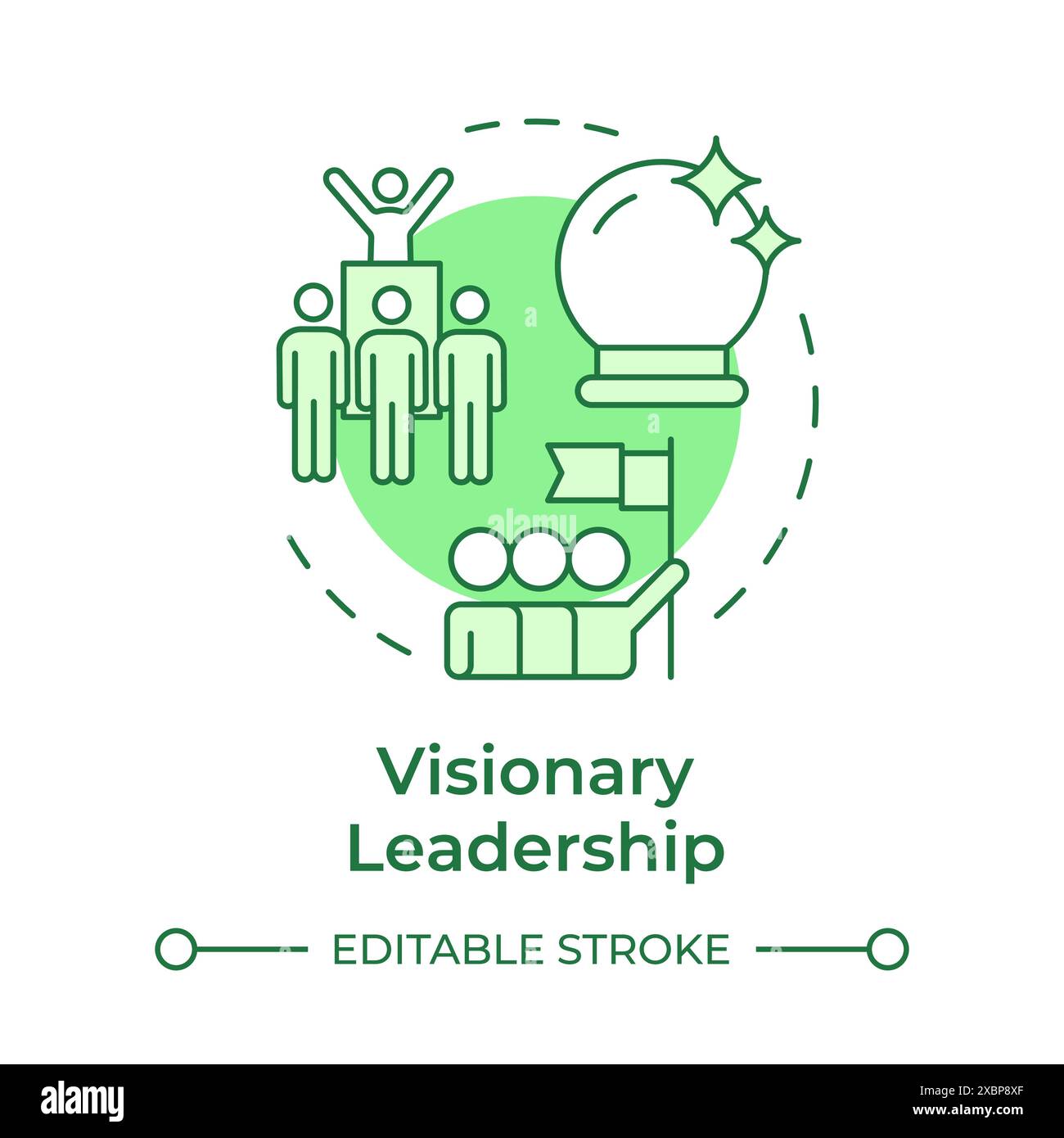 Visionary leadership green concept icon Stock Vector Image & Art - Alamy