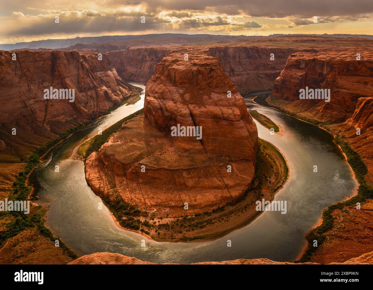 Horseshoe Bend at sunset. Page. Arizona Stock Photo - Alamy