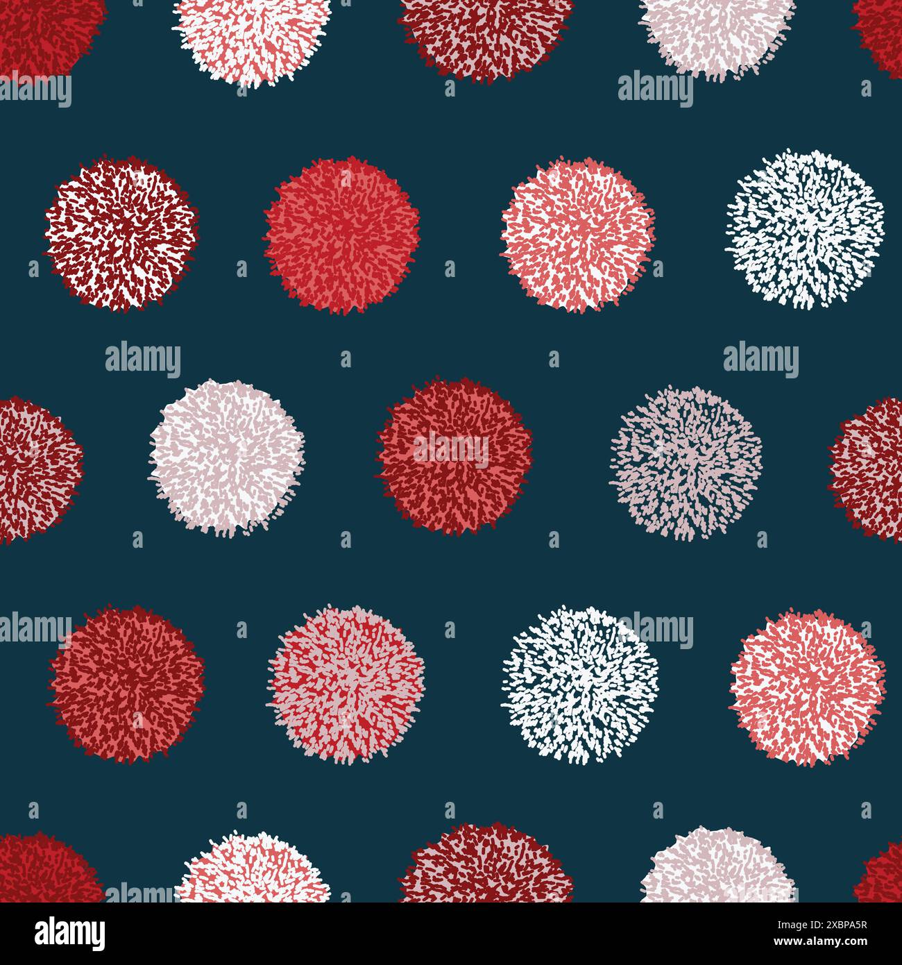 Vector chrismass Colorful holiday Party Pom Poms Set repeating Seamless Repeat Pattern. Great ...