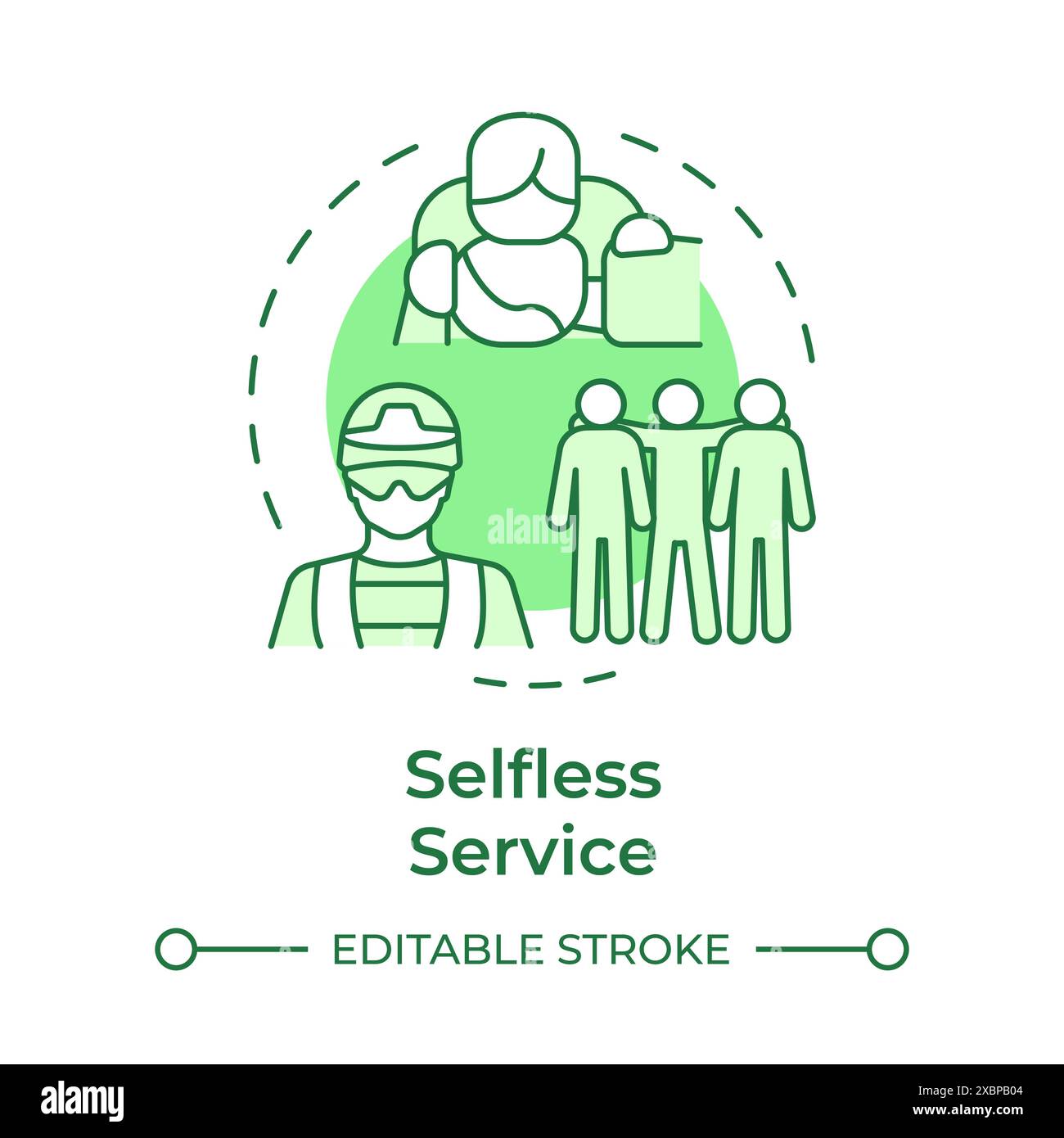 Selfless service green concept icon Stock Vector Image & Art - Alamy