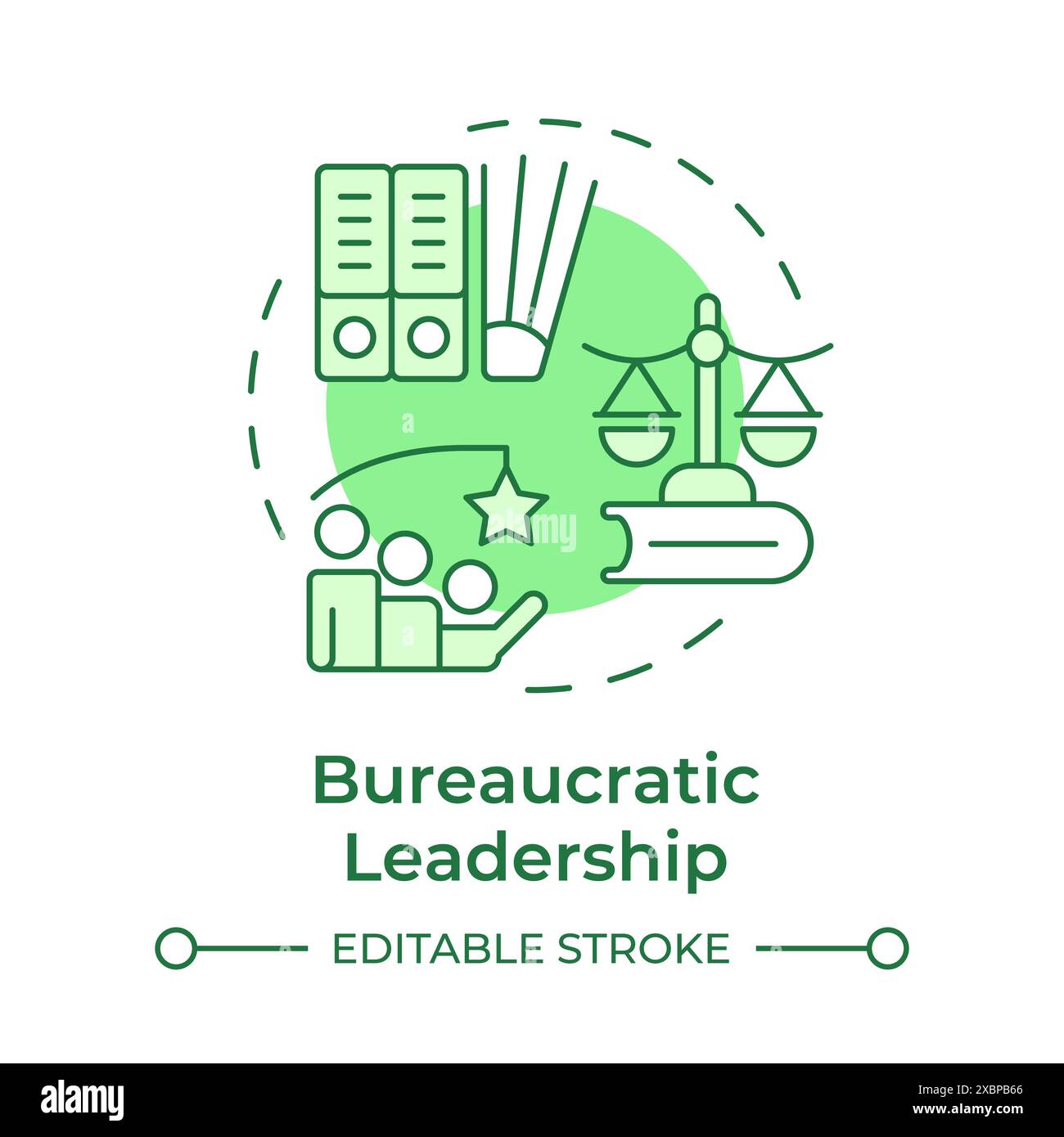 Bureaucratic leadership green concept icon Stock Vector Image & Art - Alamy