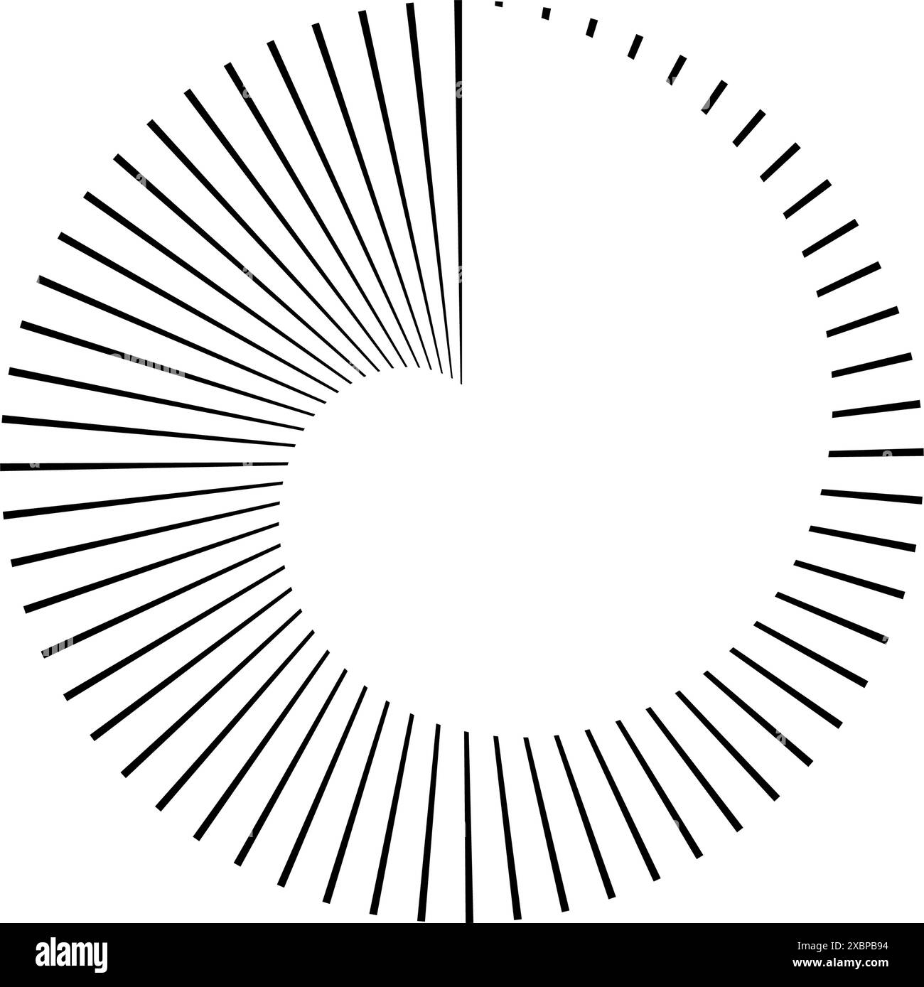 Circle Countdown Icon Time Clock Symbol Timer Measure Line And Dot