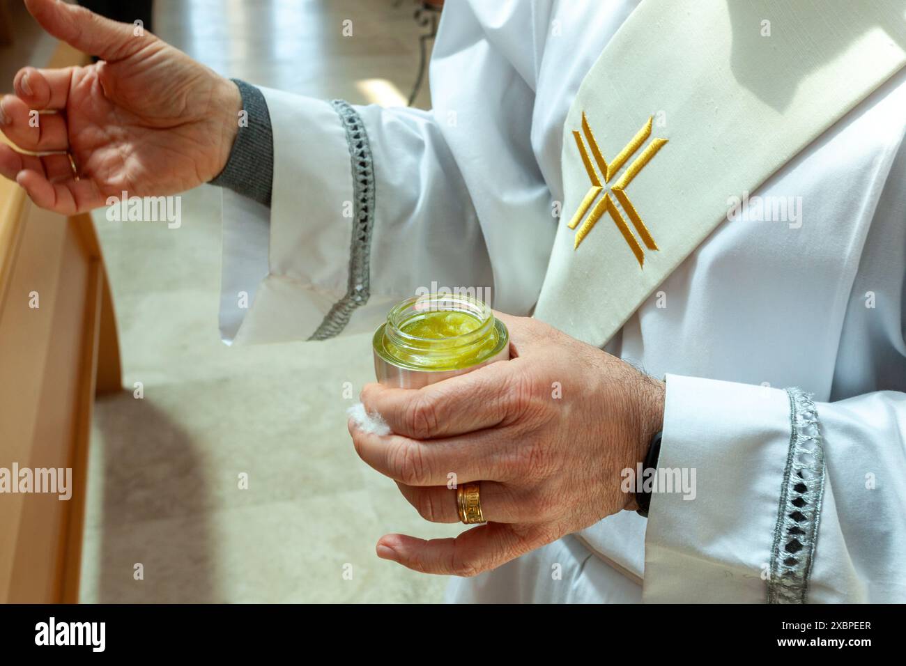 Chrism confirmation hi-res stock photography and images - Alamy