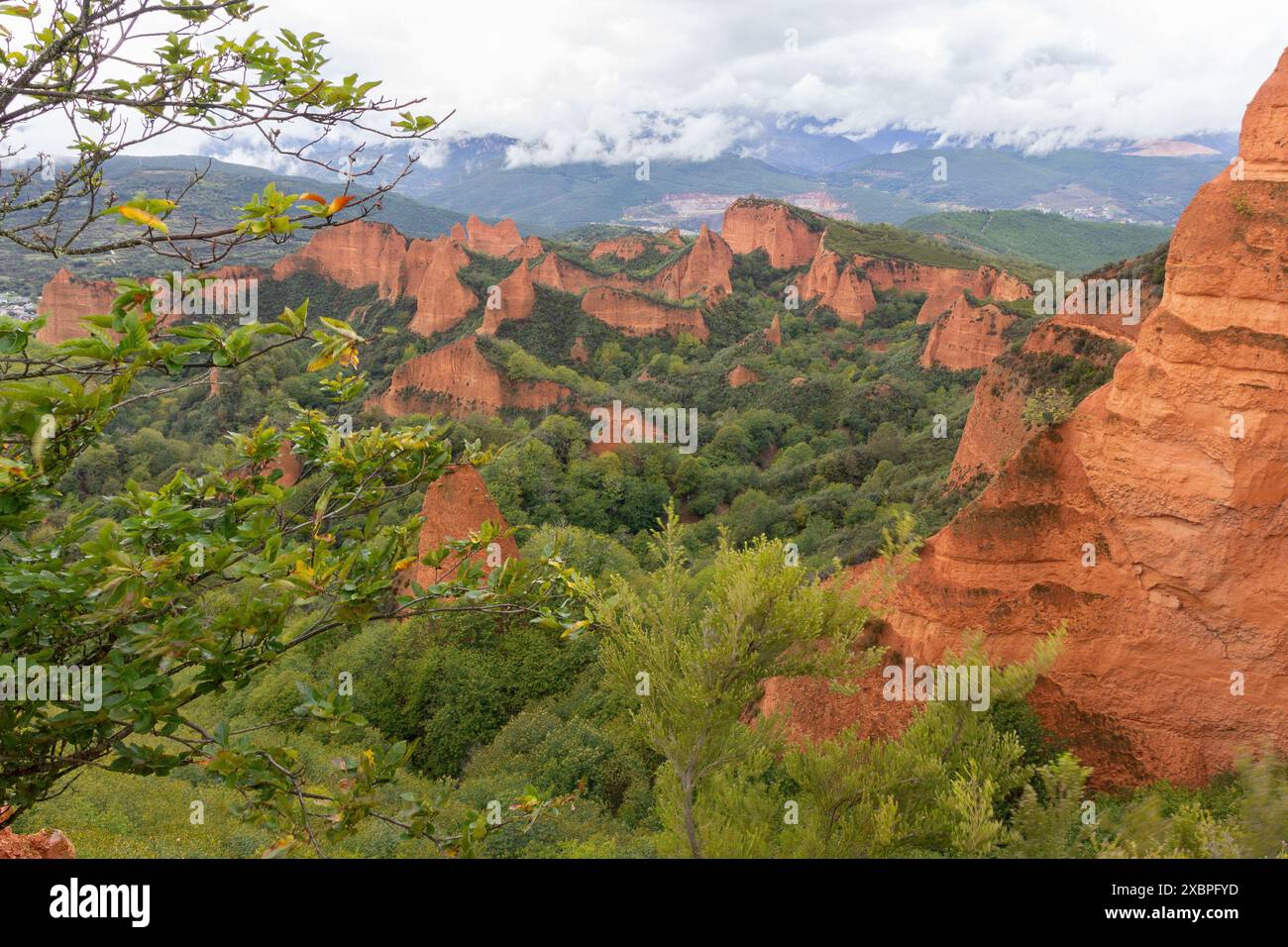 Natural cave landscape at Las Medulas, Spain Stock Photo - Alamy