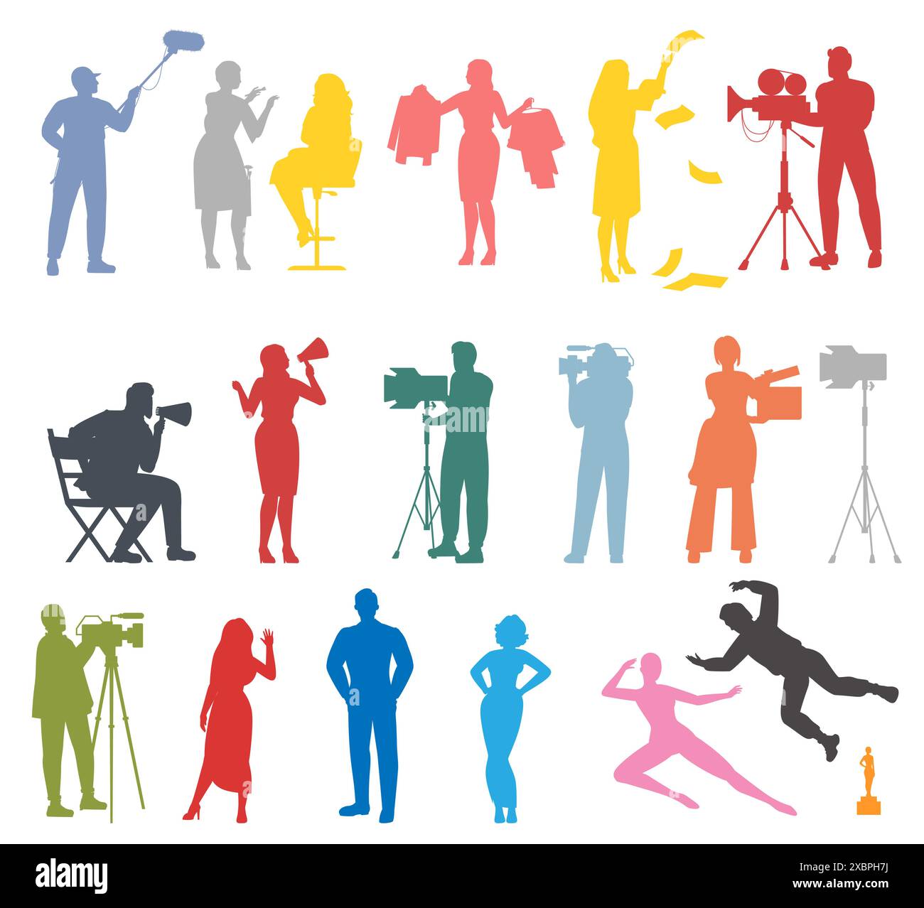Television film crew Cut Out Stock Images & Pictures - Alamy