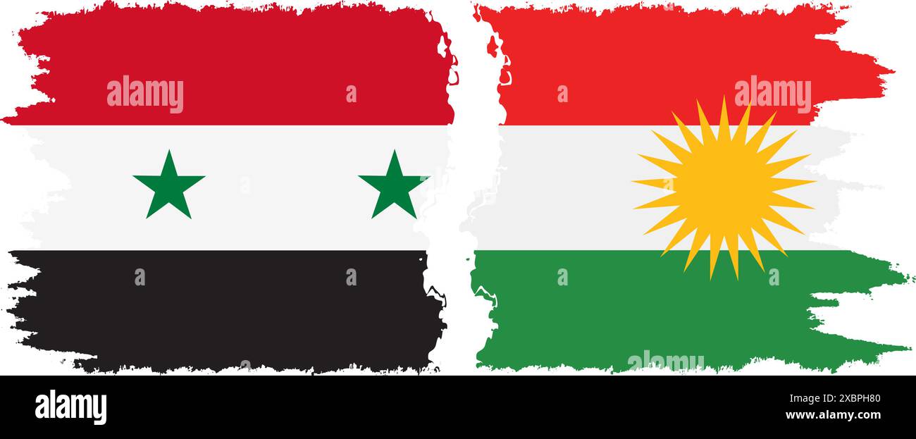 Flag of syrian kurdistan hi-res stock photography and images - Alamy