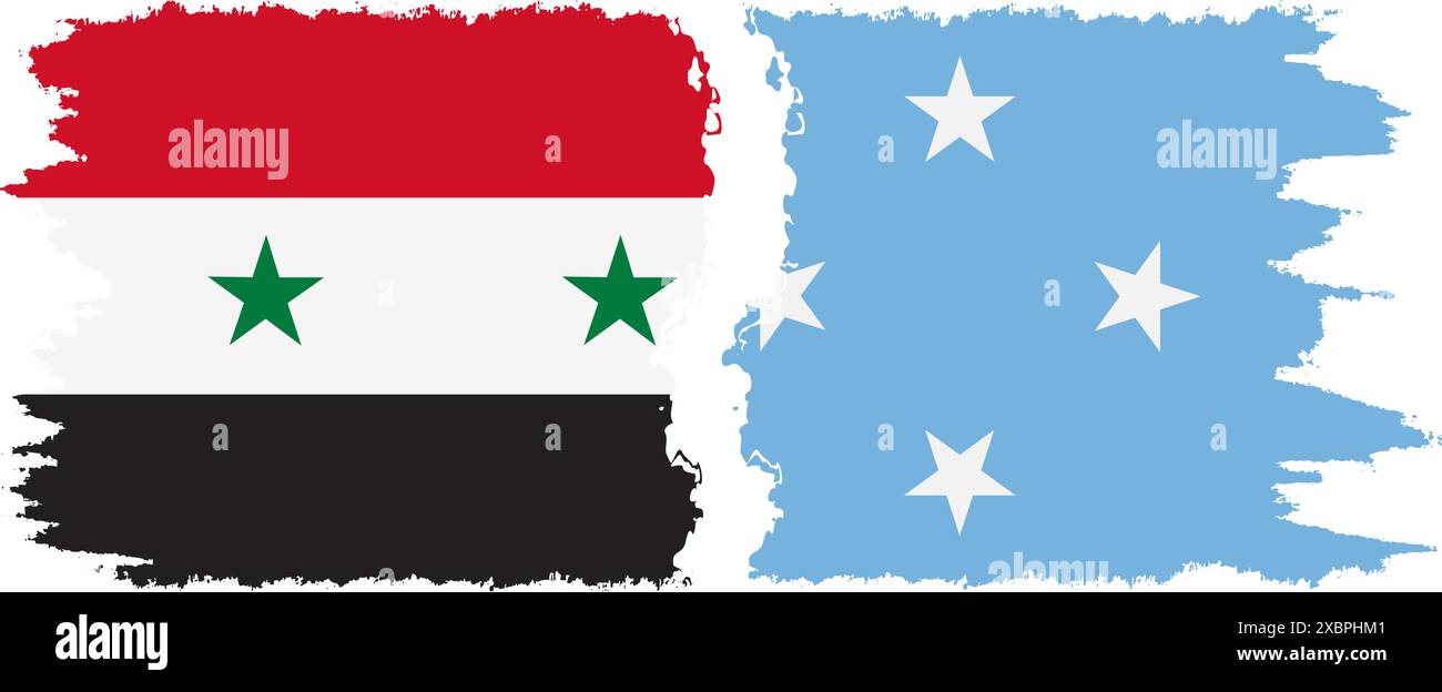 Syria micronesia flag Stock Vector Images - Alamy