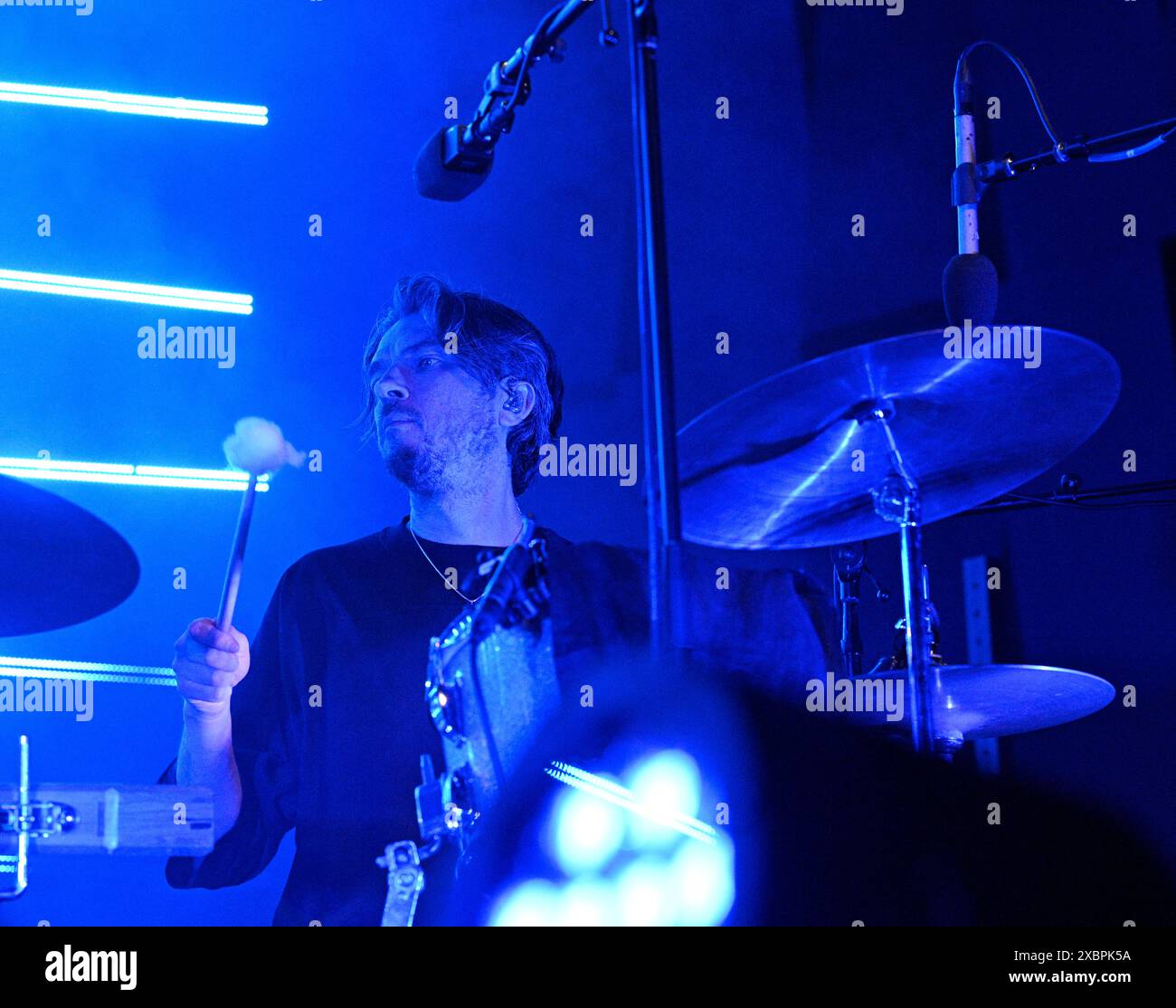 Prague, Czech Republic. 12th June, 2024. Tom Skinner of The Smile ...