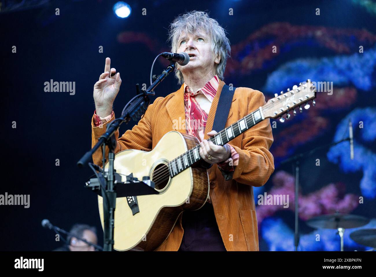 Crowded House led by Neil Finn, are pictured performing their decades ...