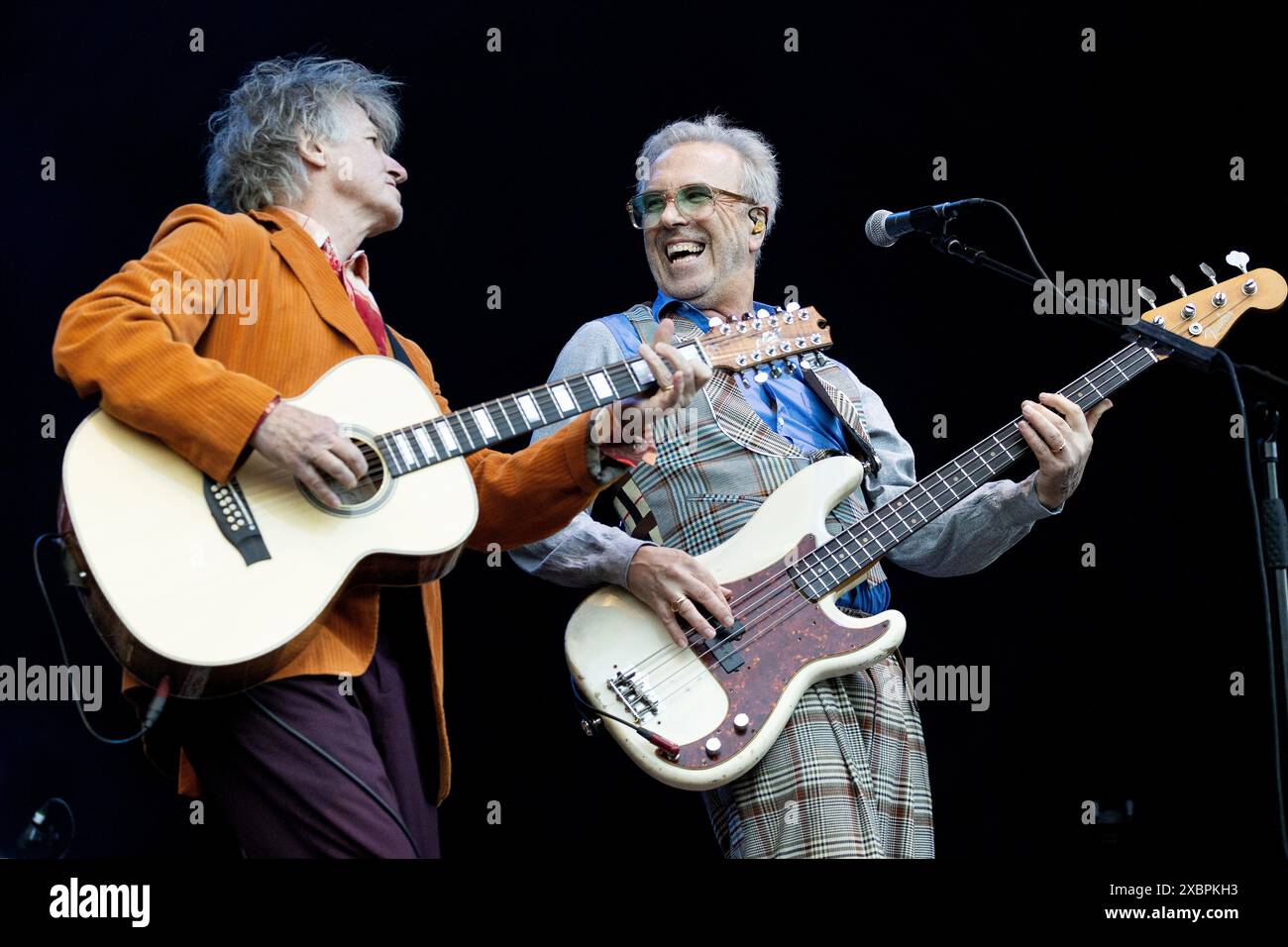 Crowded House led by Neil Finn, are pictured performing their decades ...
