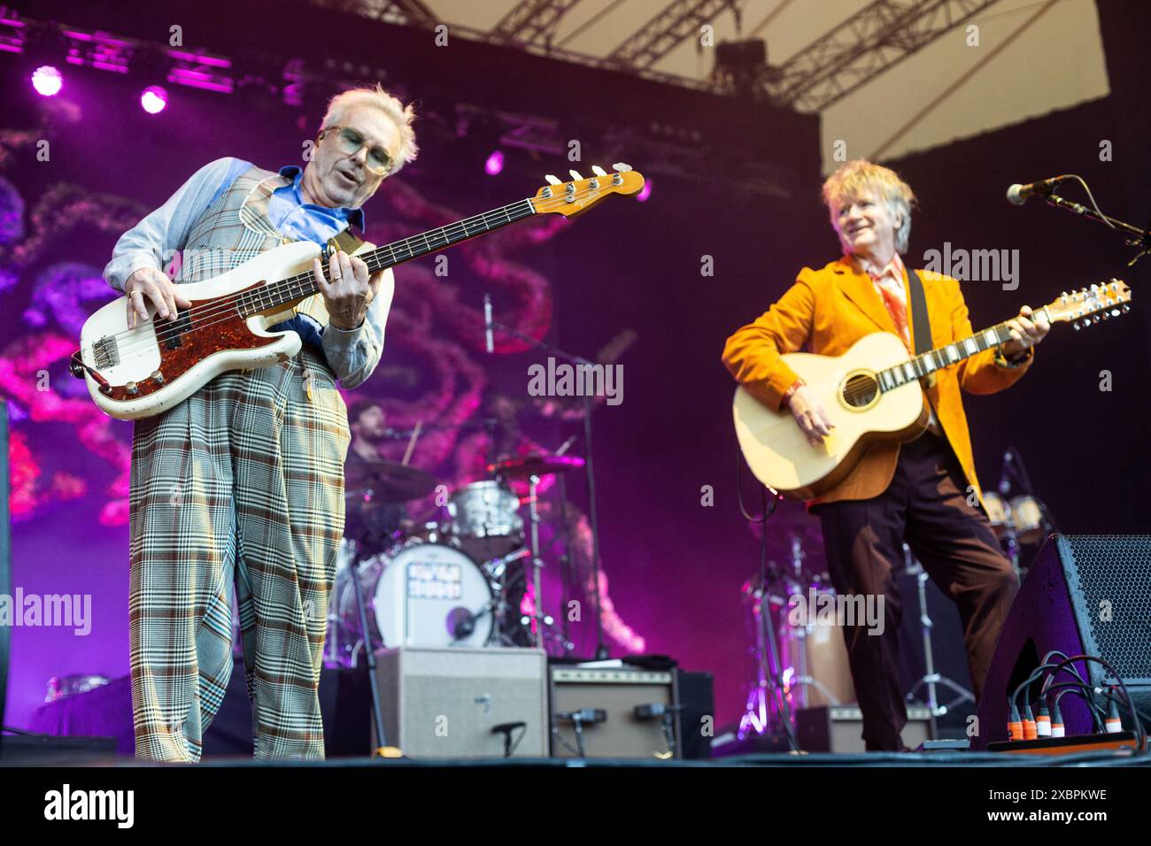 Crowded House led by Neil Finn, are pictured performing their decades ...