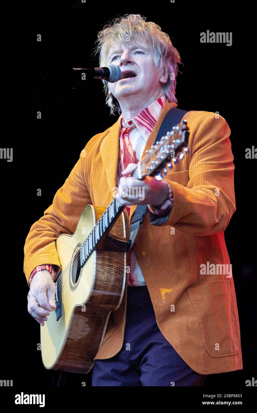 Crowded House led by Neil Finn, are pictured performing their decades ...