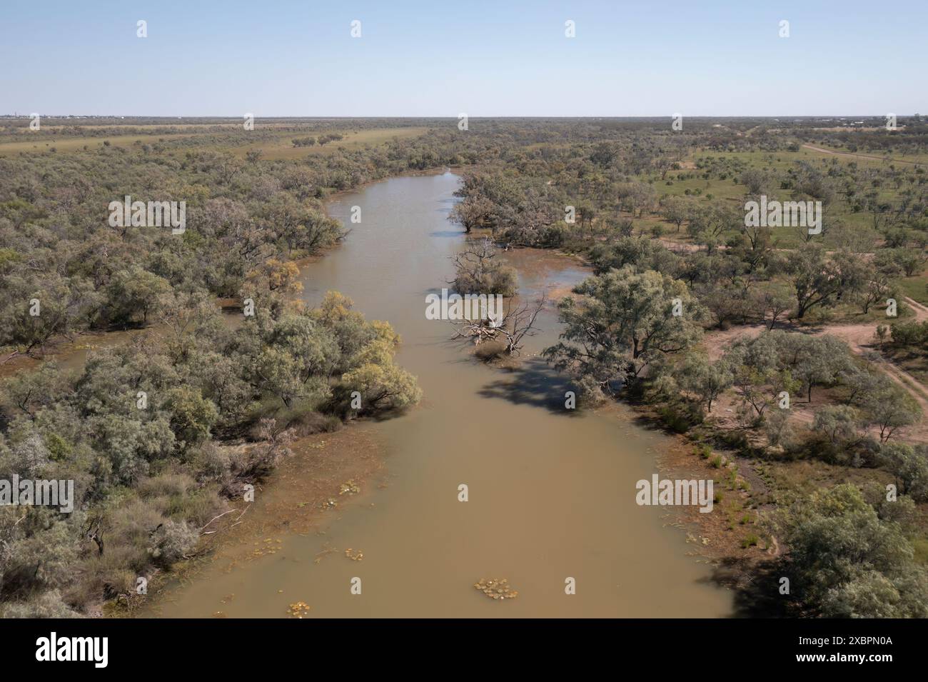 Aerial view around Longreach, Queensland Stock Photo - Alamy