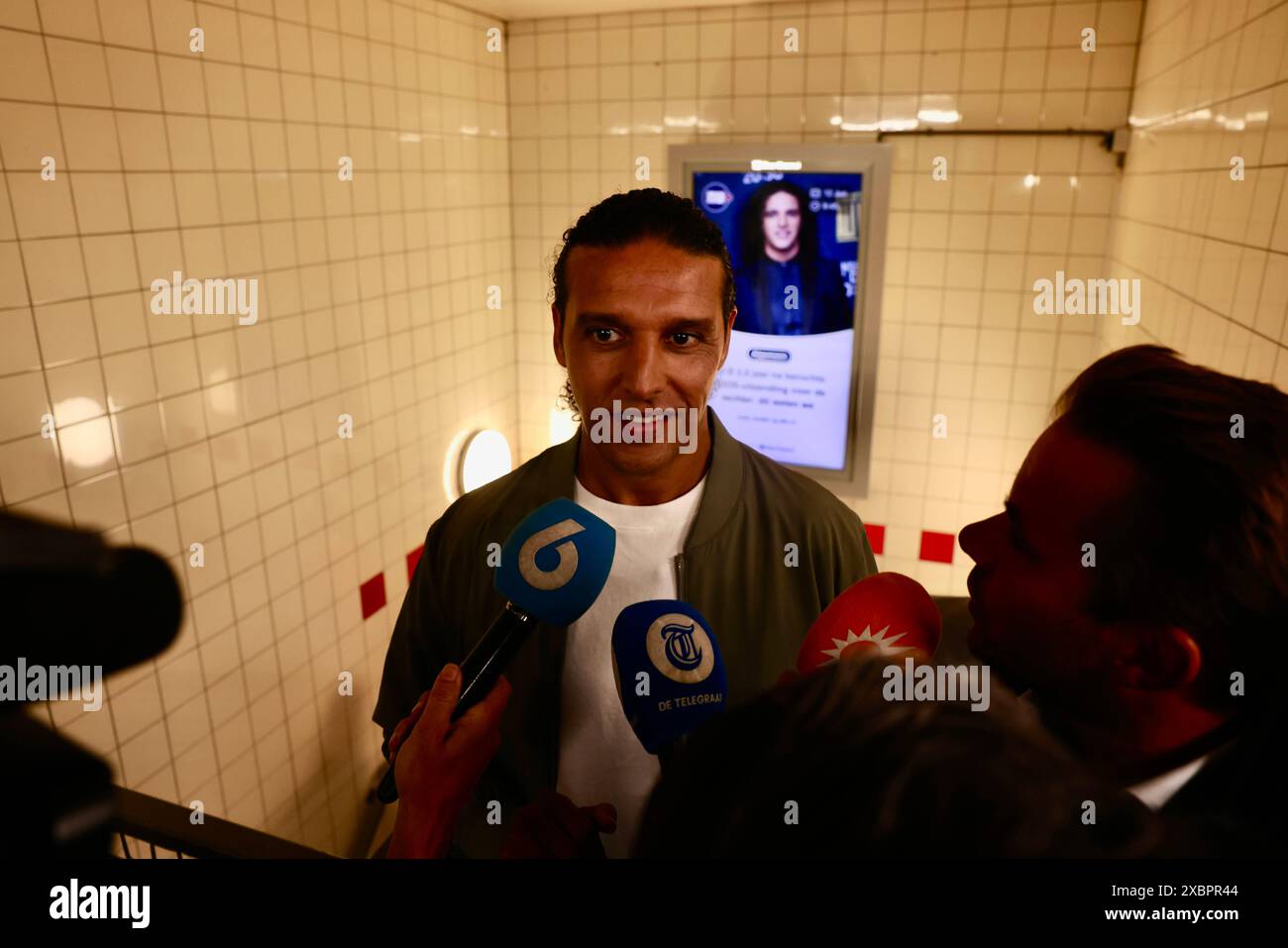 Ali B speaks to the press before his lawsuit HAARLEM, NETHERLANDS - JUNE 12: Ali Bouali attends ...