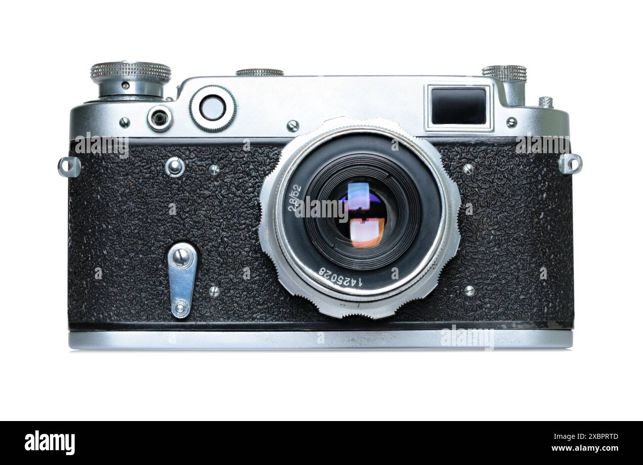Retro photo camera isolated on a white background, retro things concept ...