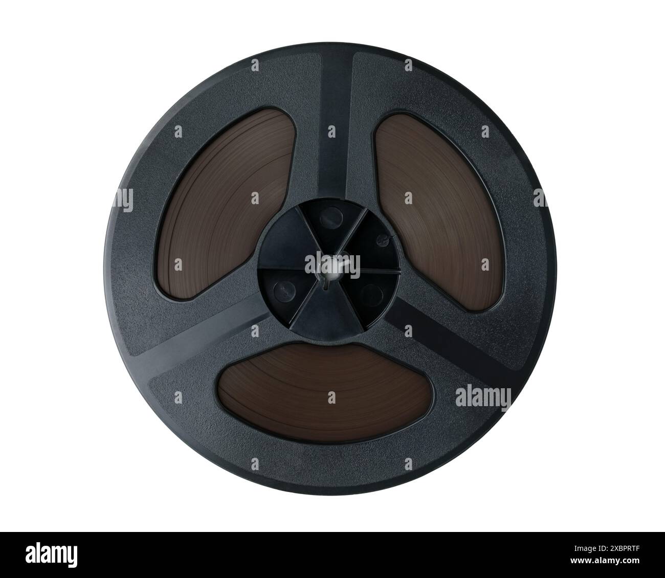 Retro old reel tape isolated on a white background, top view, retro ...