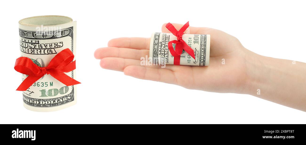 Set with Money Presents, isolated on a transparent background Stock ...