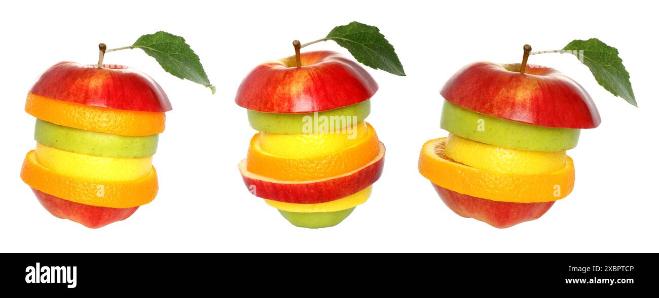 Set of Assorted and Mixed Apples, isolated on a transparent background ...