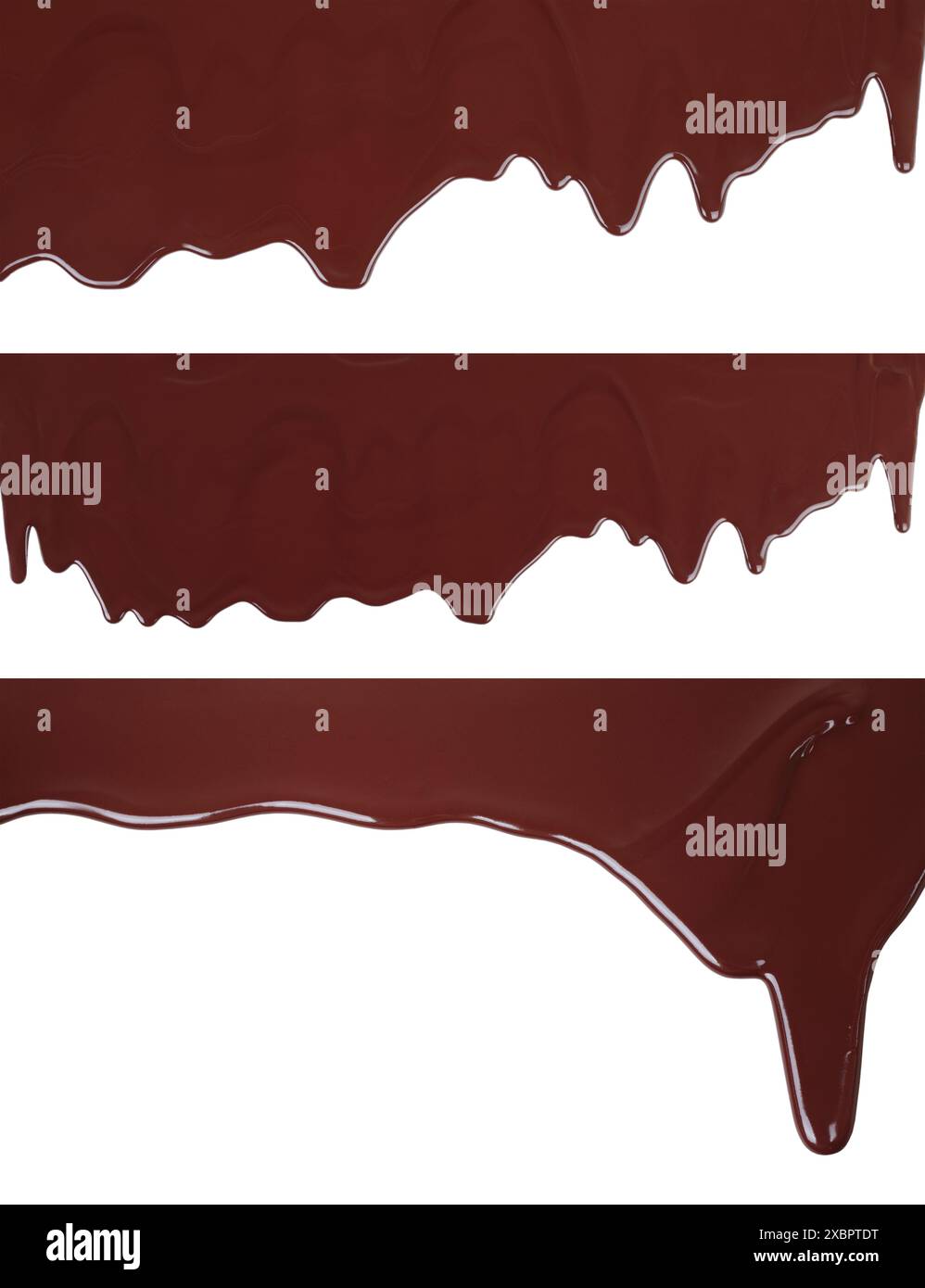 Set of Melted Chocolate Dripping, isolated on a transparent background ...