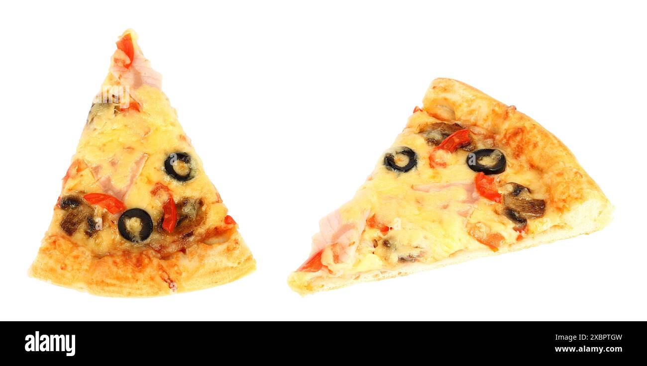 Set of Cut off Slices Pizza, isolated on a transparent background Stock ...