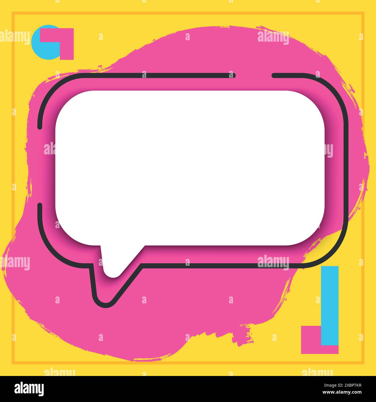 Blank quote frame template. Empty speech bubble with space for text ...