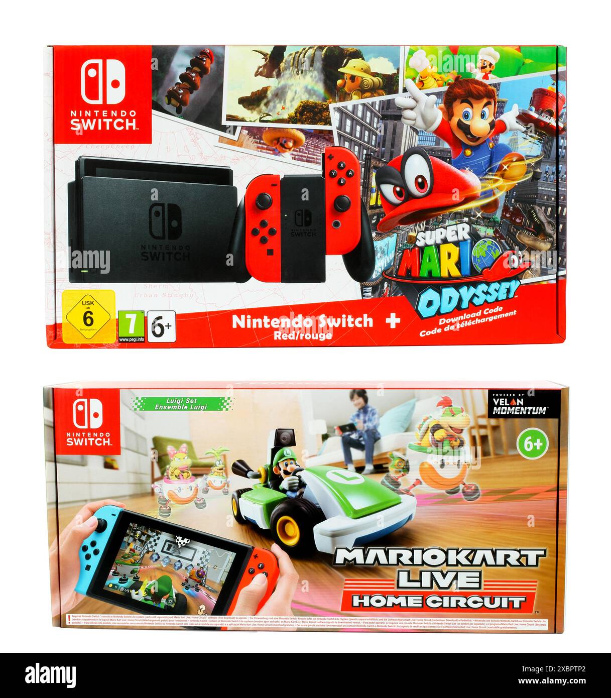 Set of Nintendo Switch Console and Mariokart Live Home Circuit video ...