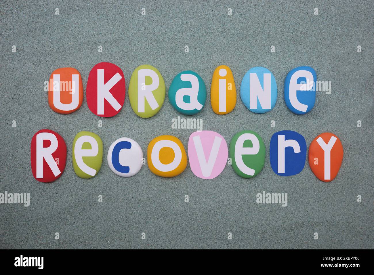 Support Ukraine, Ukraine Recovery, motivational slogan composed with ...