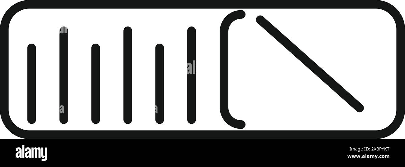 Simple outline icon of a signal strength indicator showing increasing ...