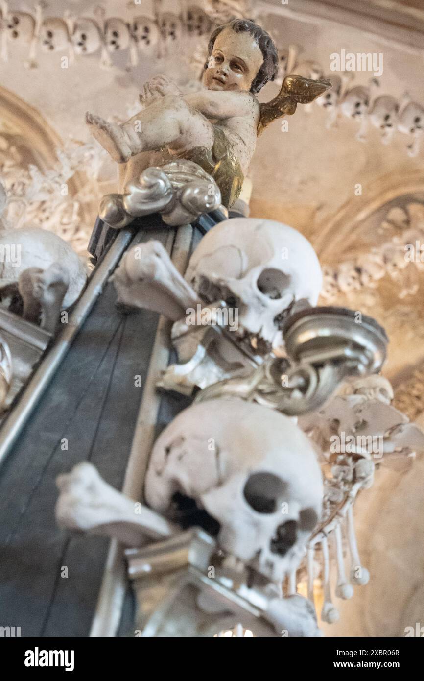All Saints cemetery church with ossuary in Kutna Hora, Czech Republic ...