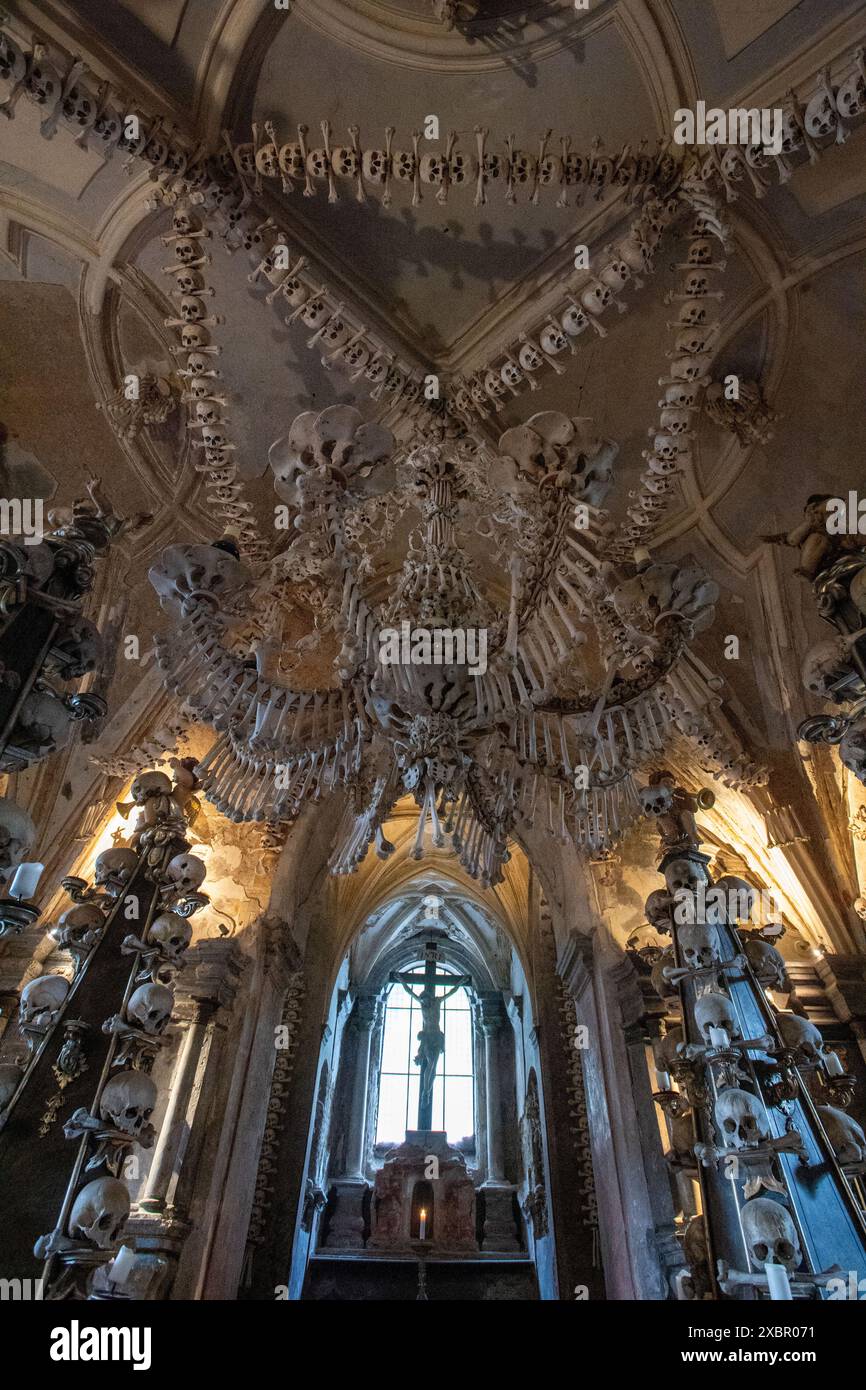All Saints cemetery church with ossuary in Kutna Hora, Czech Republic ...