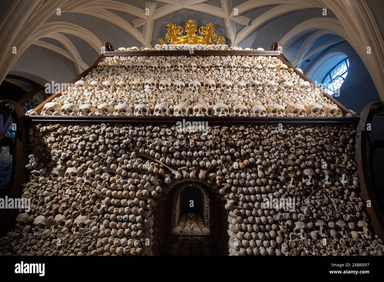 All Saints cemetery church with ossuary in Kutna Hora, Czech Republic ...