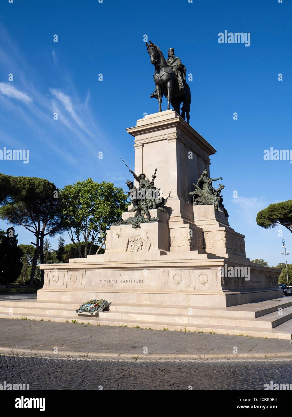 Rome. Italy. Monument to Giuseppe Garibaldi, Piazzale del Gianicolo ...