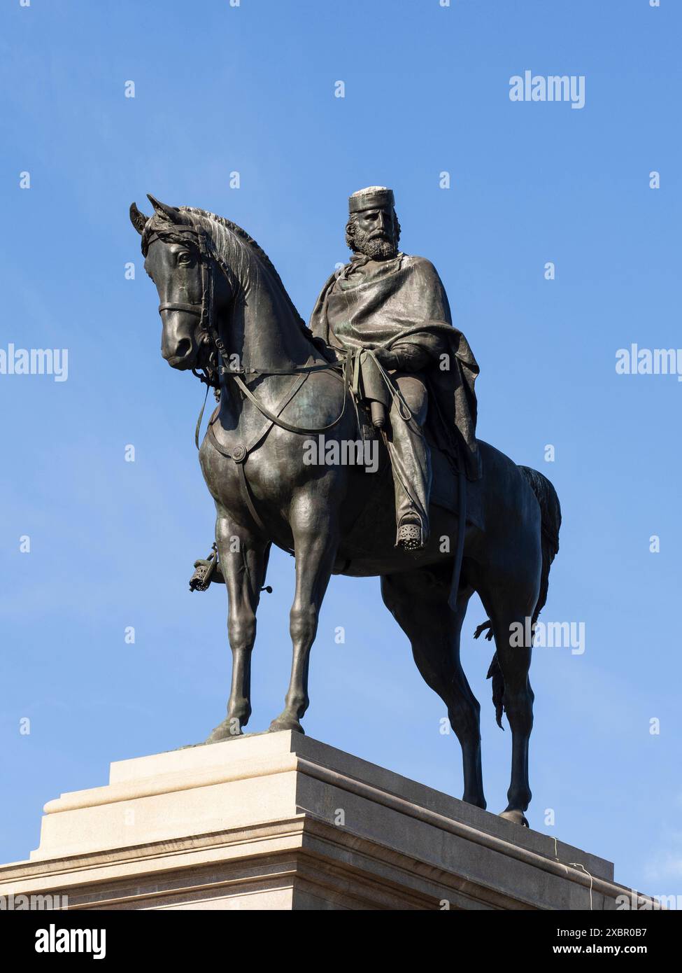 Rome. Italy. Monument to Giuseppe Garibaldi, Piazzale del Gianicolo ...