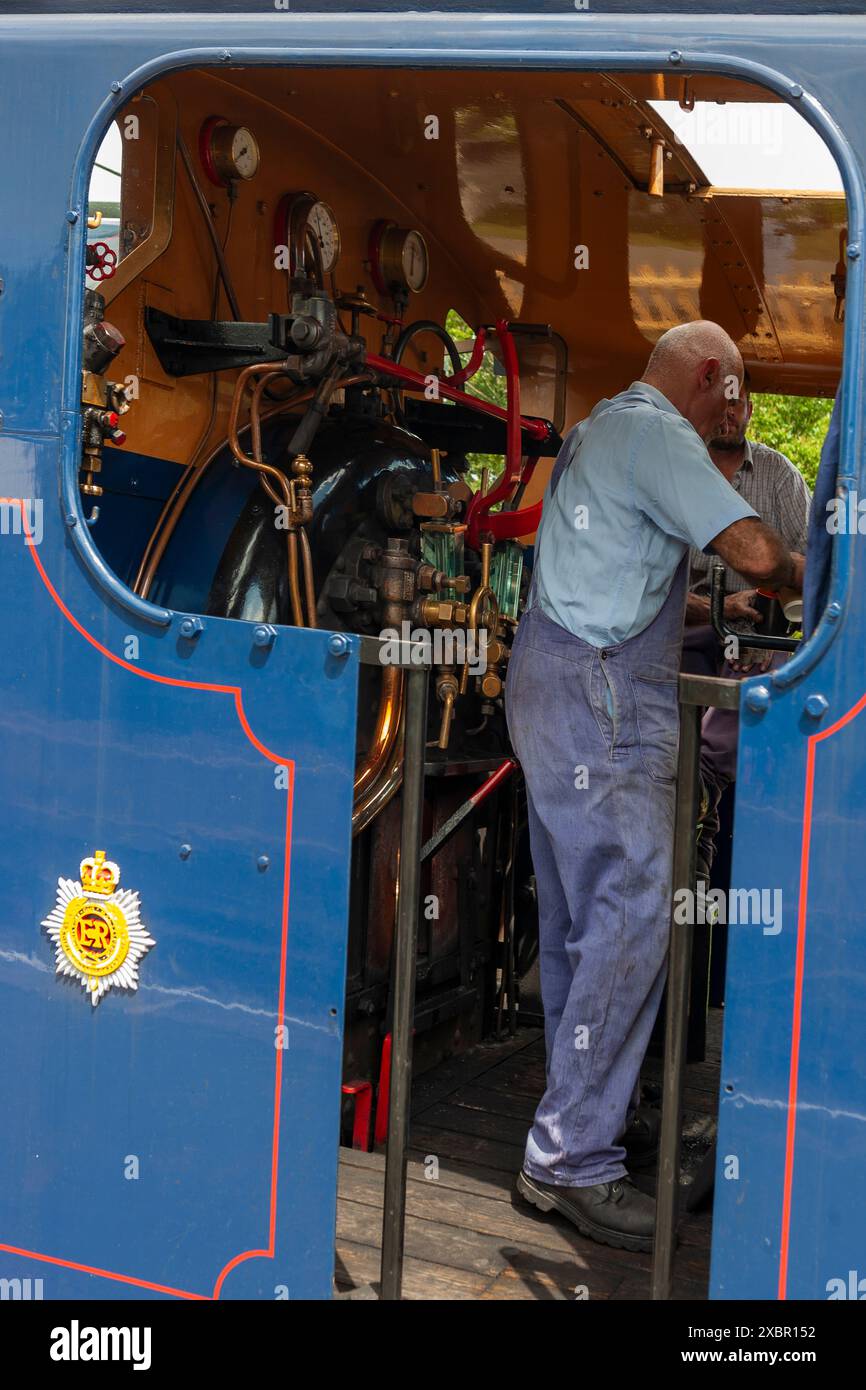 Cab interior, with Hunslet ‘Austerity’ WD192 ‘Waggoner’ steam ...