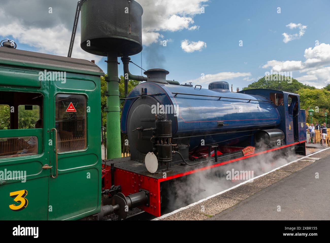 Hunslet Austerity WD192 ‘Waggoner’ steam locomotive waiting to haul a ...