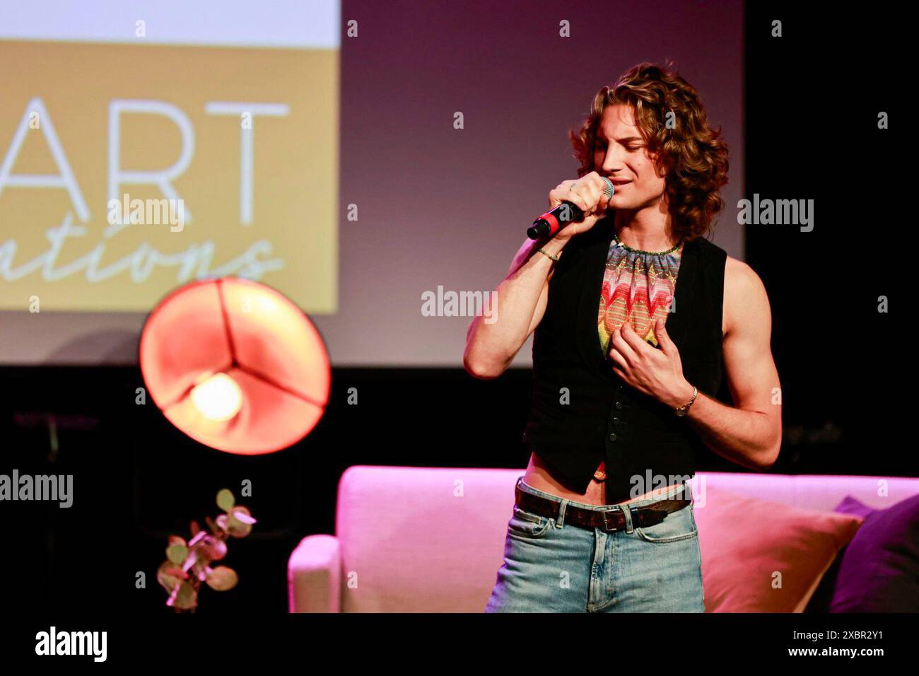 Arendal 20240611Artist Lavrans Svendsen is a guest of Märtha Louise ...