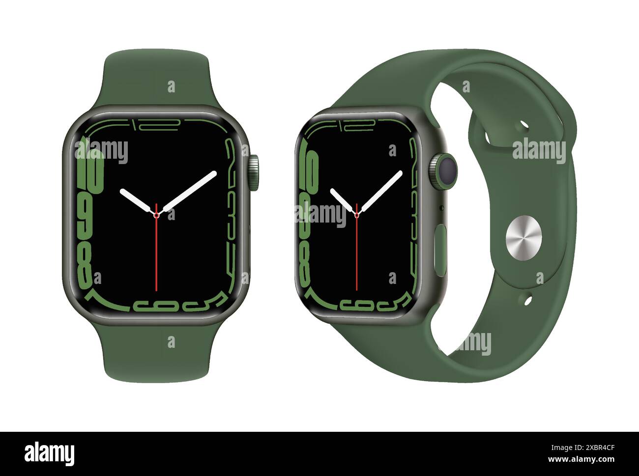 Apple watch green screen Stock Vector Images - Alamy