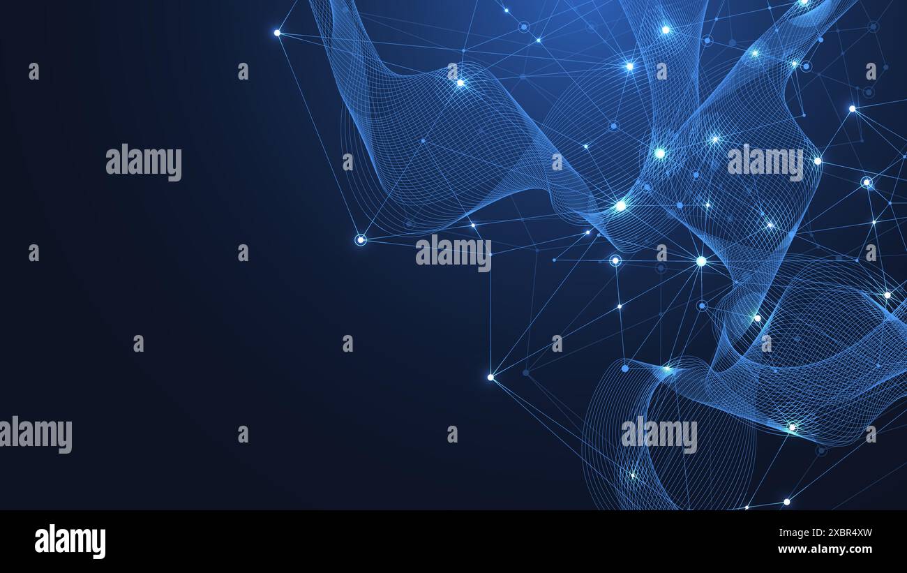 Global network connection concept. Big data visualization. Social ...