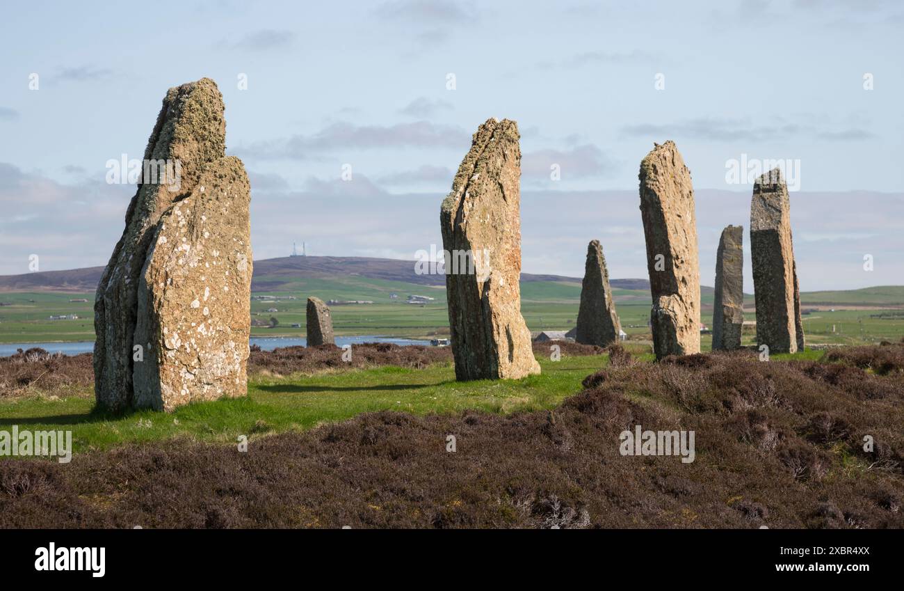 Ring of Brodgar, neolithic stone circle, Orkney Islands, Scotland Stock ...