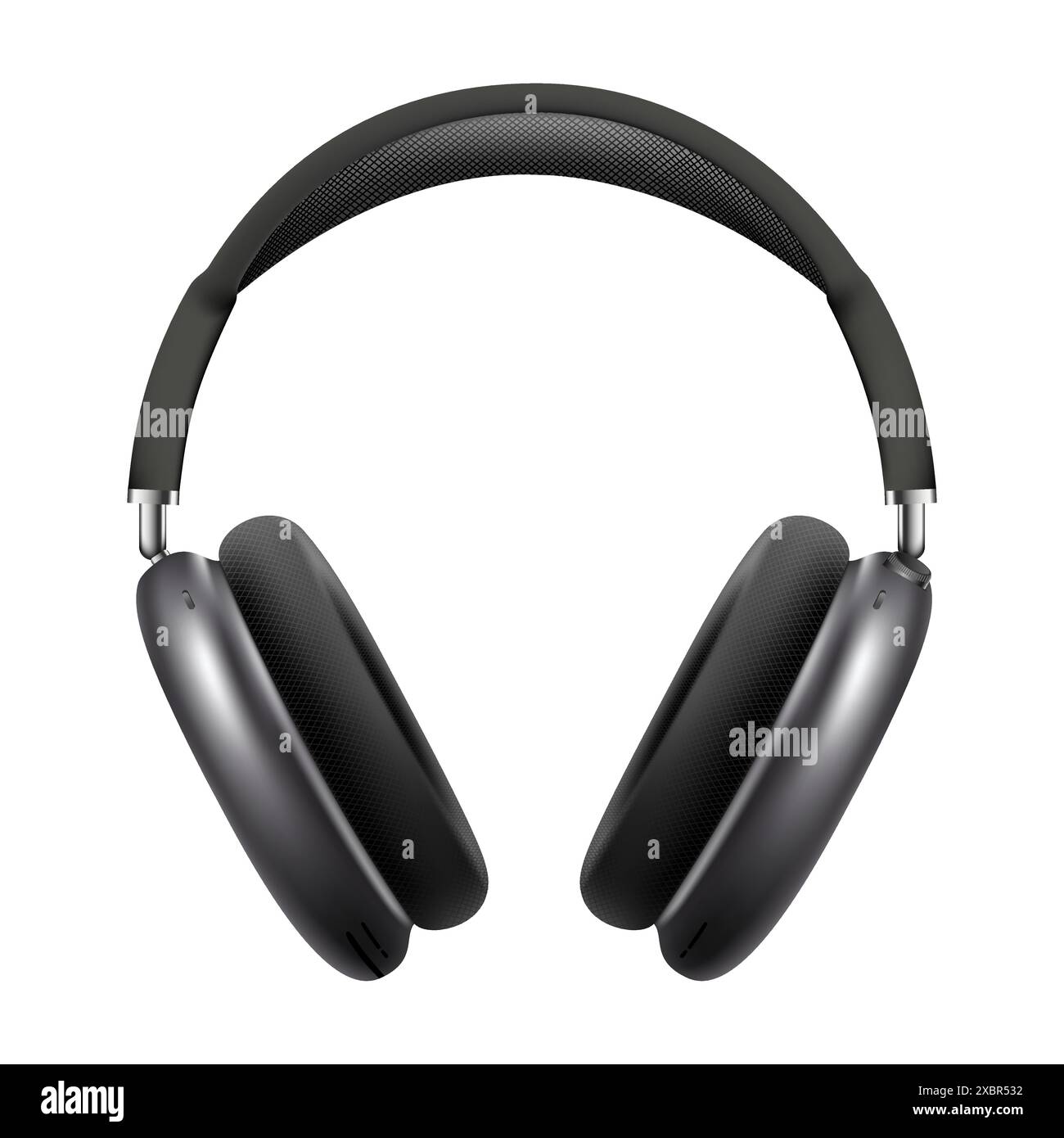Kiev, Ukraine - April 06, 2022: Black wireless headphones Apple AirPods ...