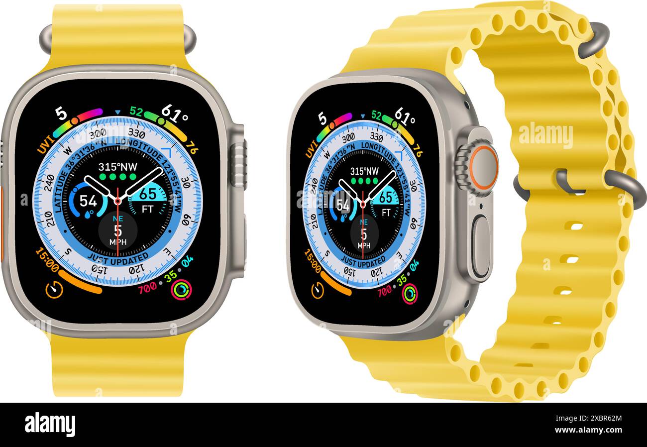 Apple Watch Ultra gadget, a realistic vector illustration. Apple Watch ...