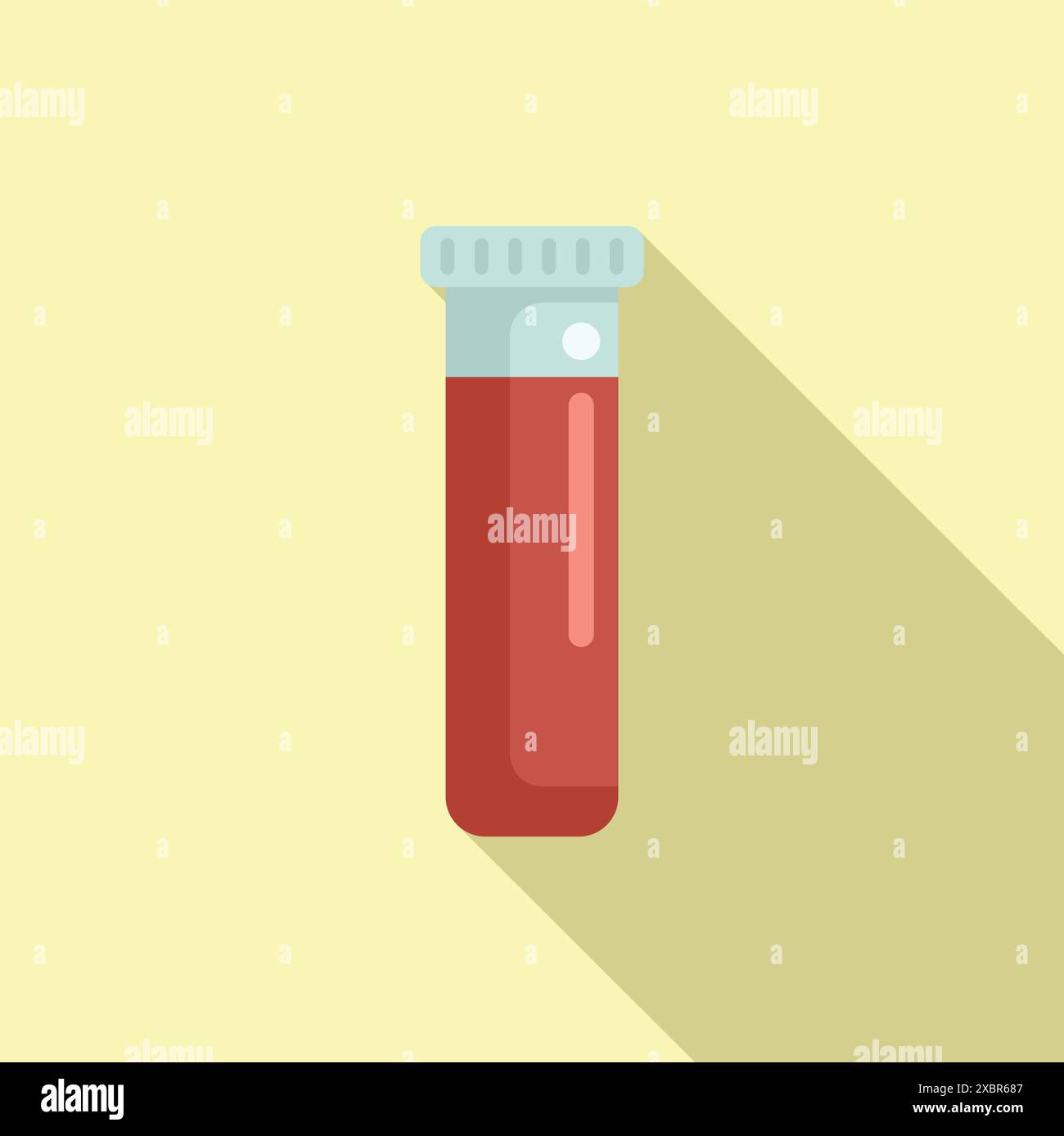 Laboratory test tube containing a blood sample, ready for medical ...