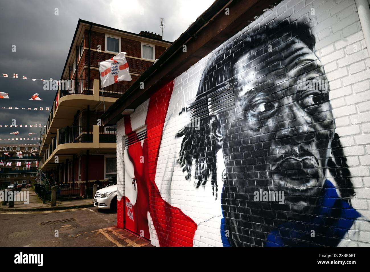 A mural of England's Eberechi Eze at the Kirby Estate, Bermondsey ...