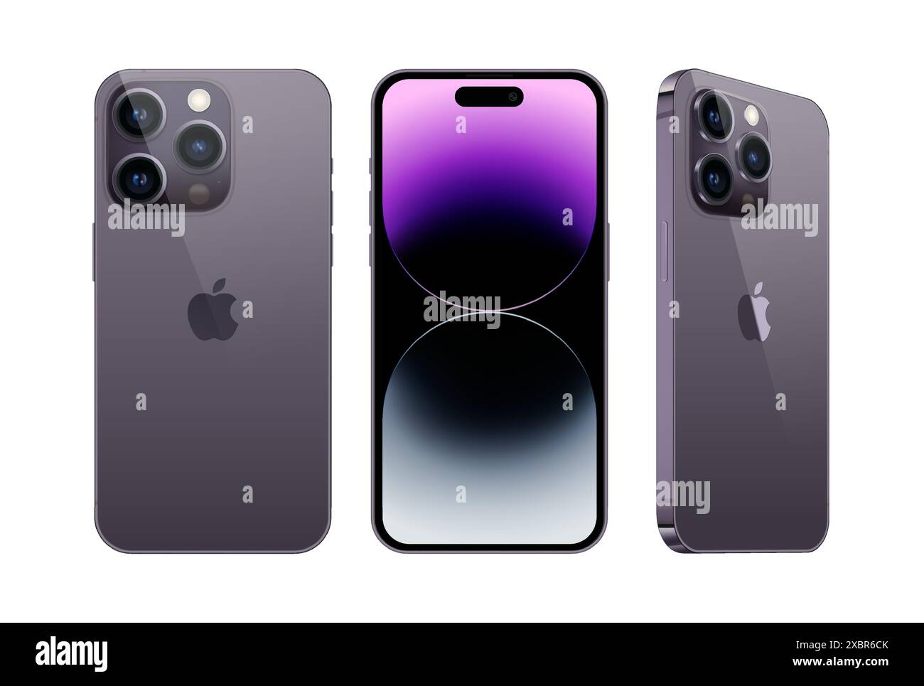 Kiev, Ukraine - September 28, 2022: Set of Smart phone Apple iPhone 14 ...